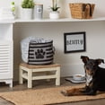 Bone Dry Polyester Round Pet Bin - Stripe with Paw Patch, Black - Small ...