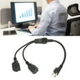 3 Prong Y Splitter Cable, Male To Female, Plug and Play, 100-240V ...