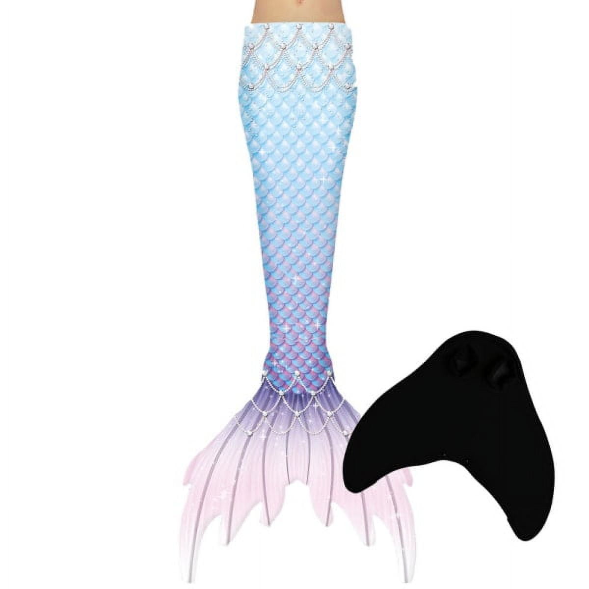 Barn Vuxna simmar sjöjungfrusvans med monofin azul claro 130 oso de ...