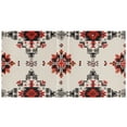 Beige Background with Black Red Geometric Pattern Round Ring Binder 3 ...
