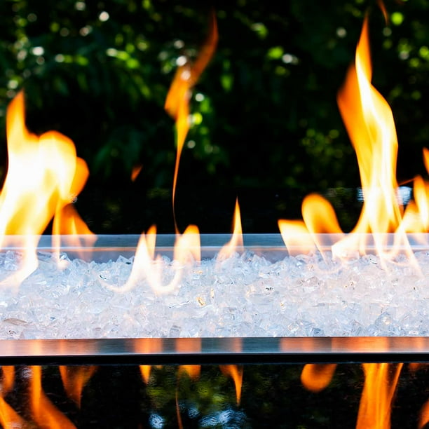 Clear Tempered Fire Glass 14 10 Lb Jar By Celestial Fire Glass