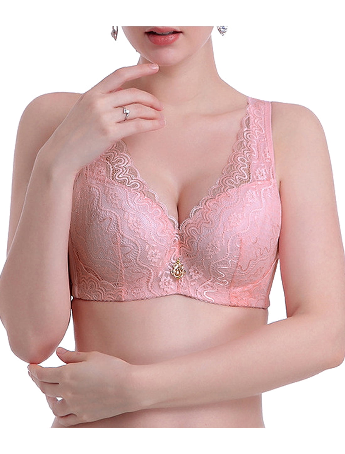 Unique Bargains Women's Plus Size Full Cover Underwired Non Padded Lace ... Unique Bargains Women's Plus Size Full Cover Underwired Non Padded Lace ...