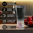Cordless Portable Blender USB Rechargeable Leakproof Lid Personal ...