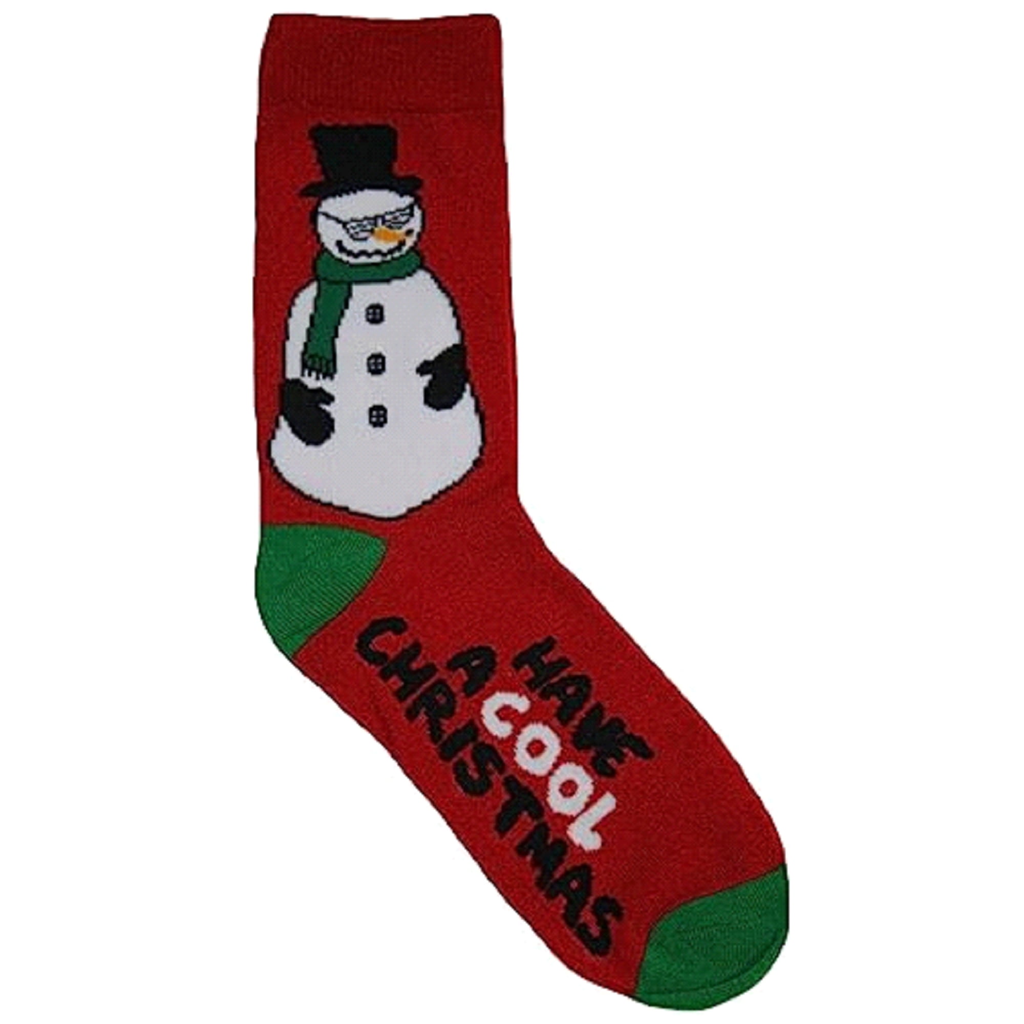 Women's Red Christmas Socks with Snowman - 9-11 - Walmart.com