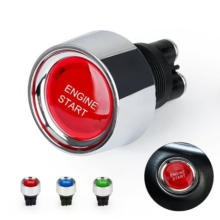 SHENMO 1 piece red Car key start switch 50a push button switch keyless ...