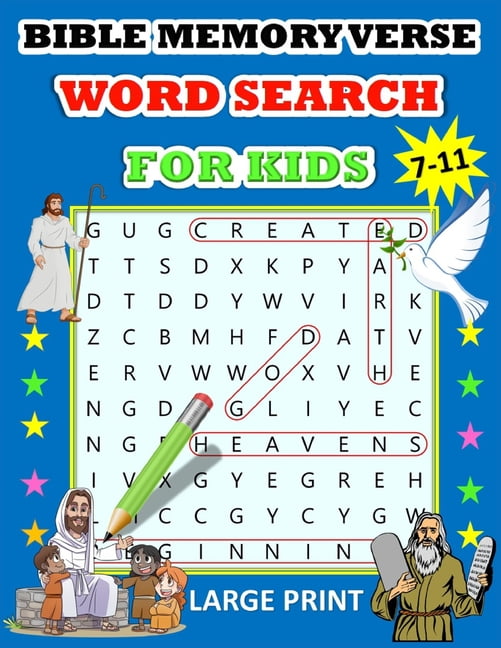 Bible Word Search For Kids : 80 Bible Memory Verse Barbados | Ubuy