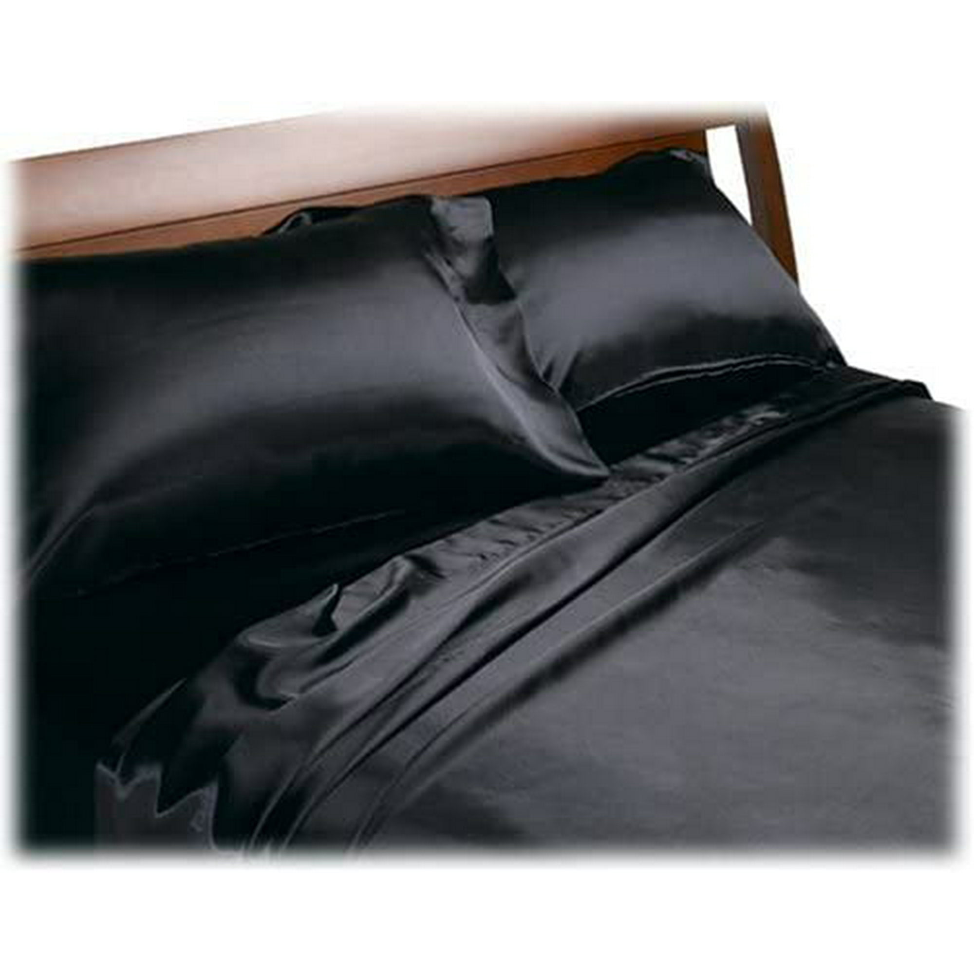 Click here for Htooq Htooq Satin Queen Sheet Set  Black 11.2 X 9.... prices