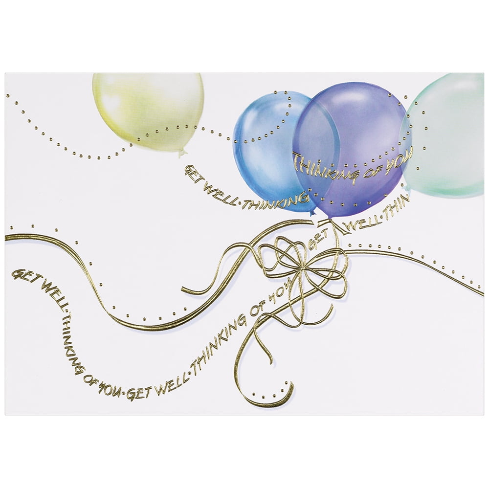 JAM Sympathy Cards, Get Well Balloons, 25/Pack - Walmart.com