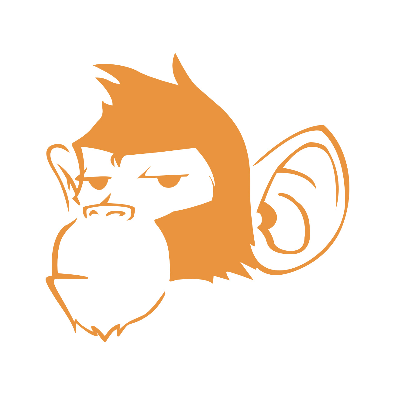 Monkey Sticker Decal Die Cut - Self Adhesive Vinyl - Weatherproof ...