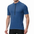 AHMOMEI Men's Cycling Bike Jersey Quarter Zip Short Sleeve Mens Shirts ...
