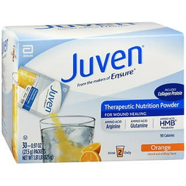 Juven Nutritional Drink for Wound Healing, Collagen Protein, Orange, 8 ...