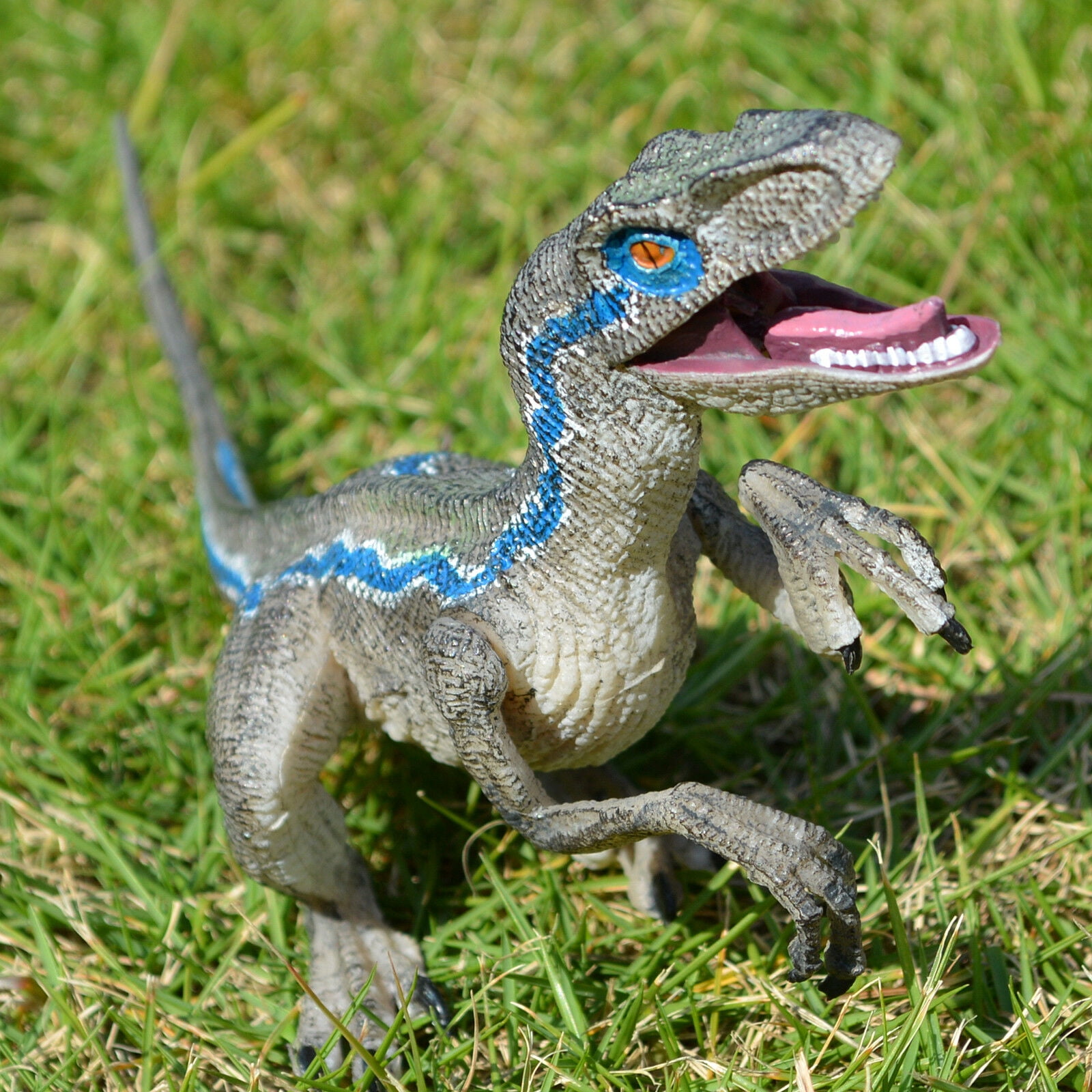 Buy Jurassic Blue Raptor Dinosaur Velociraptor Toy Educational Model ...