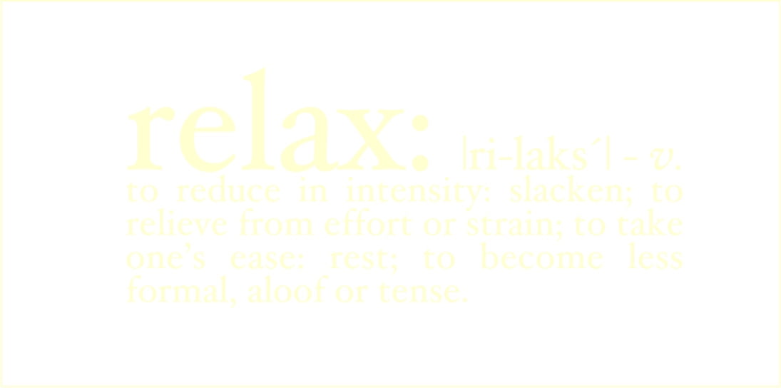 Relax Definition Vinyl Decal - Medium - Ivory - Walmart.com