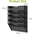 Wall File Organizer 5 Tier Hanging Paper Folder Holder, Zero Assembly ...