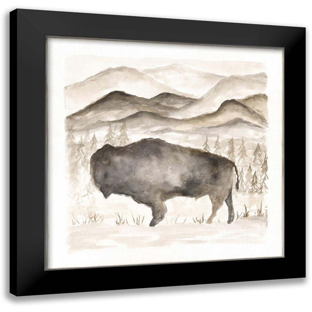 Shamp, Cindy 15x15 Black Modern Framed Museum Art Print Titled - Bison ...
