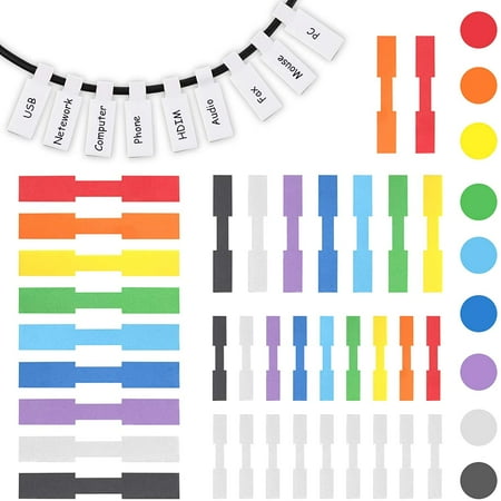 9 Colors Self-Adhesive Cable Label Wire Labels EVA Foam Waterproof Cord ...