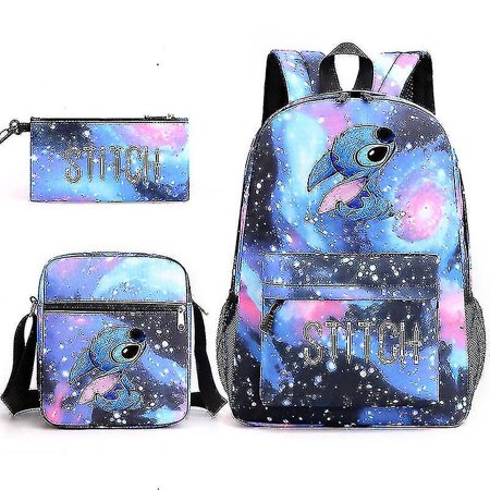 Lilo Stitch Backpack Three-piece Set School Bag Kids For Boy Girl Gift ...