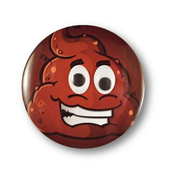 3 Inch Round Pile Of Poop Emoji With Google Eyes Refrigerator or Locker ...