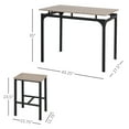 HomCom 5-Piece Dining Set - Modern Kitchen Table, 4 Stools, Footrest ...
