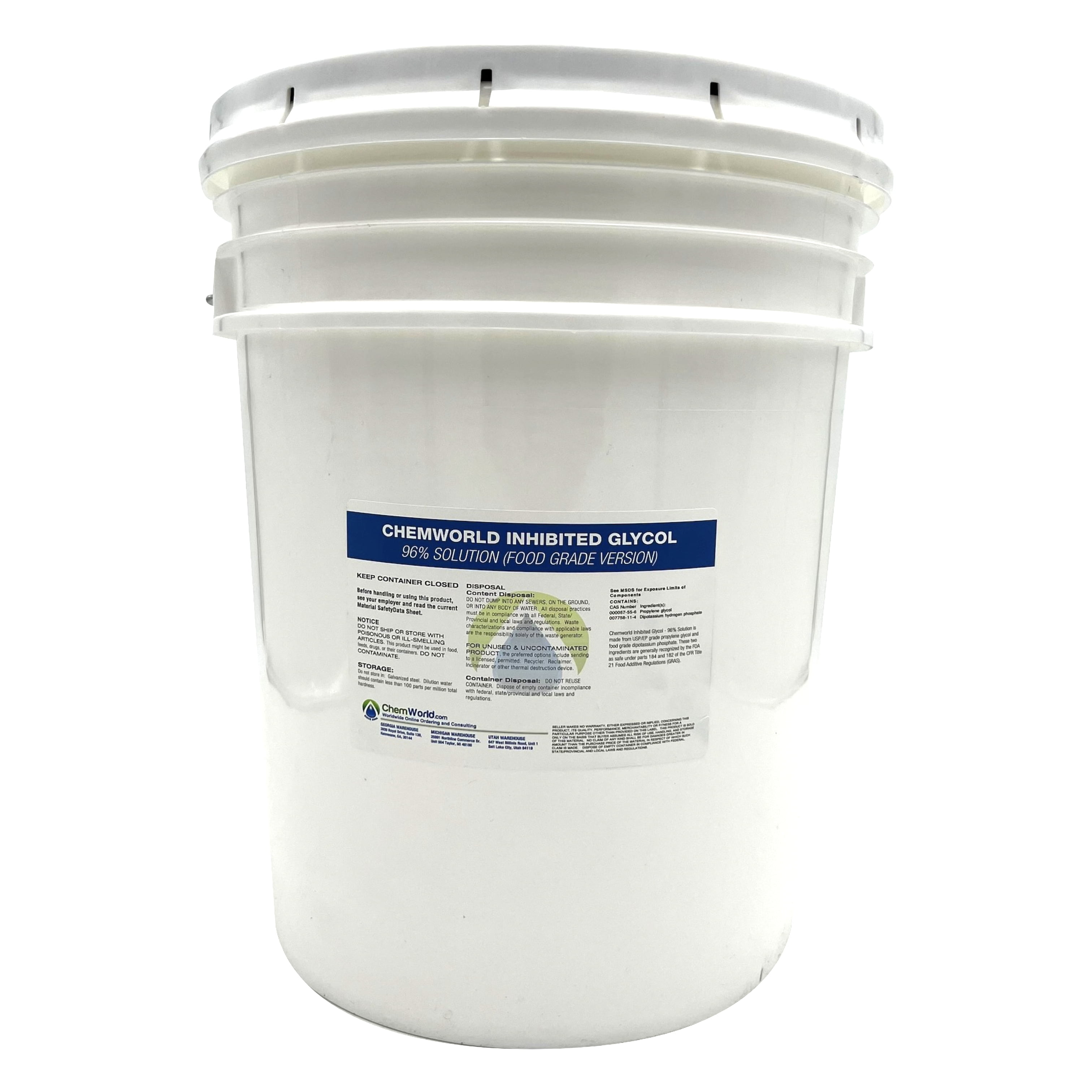 Chemworld Food Grade Inhibited Propylene Glycol - 5 Gallons - Walmart.com