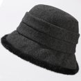 1920s Cloche Hats Packable Winter Fleece Lined Bucket Hat Church Women ...