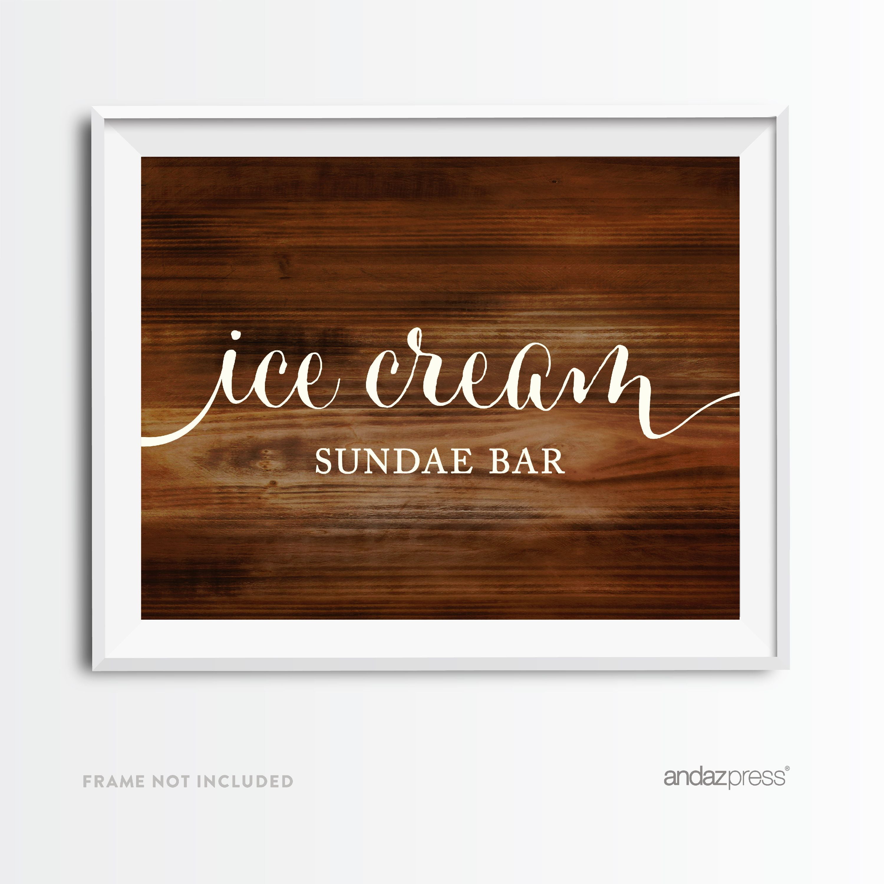 Ice Cream Sundae Bar Signs