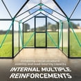 WUKHG 12X12FT T-Shape Heavy Duty Walk-in Greenhouse, Windproof Aluminum ...