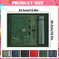Notebook Pen Thermal Cup Gift Set - A5 PU Leather Journal with Gold ...