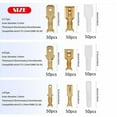 450PCS Electrical Crimp Brass Female Spade Terminals Connector ...