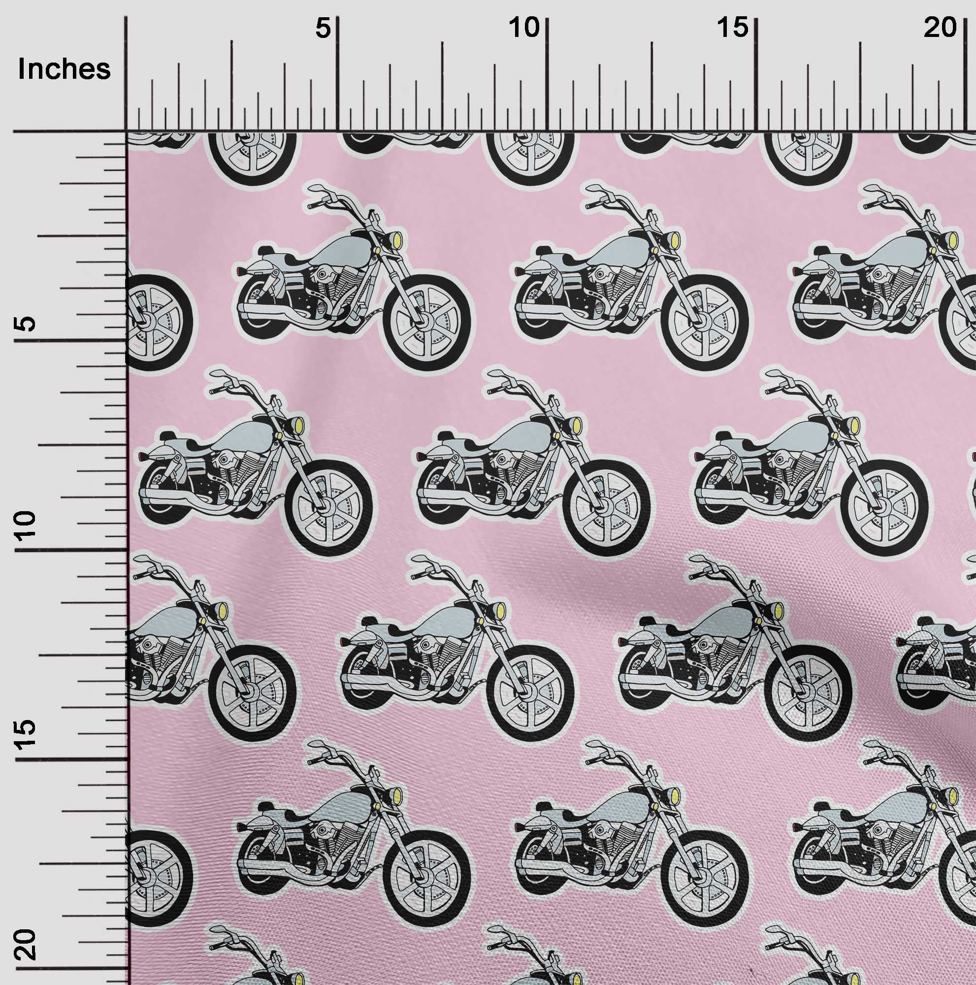 oneOone Cotton Poplin Blush Pink Fabric Bike Transport Dress Material ...