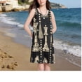 DIXRUYEE Womens Dresses Loose Neck Sleeveless Oversize Chess Set Gold ...