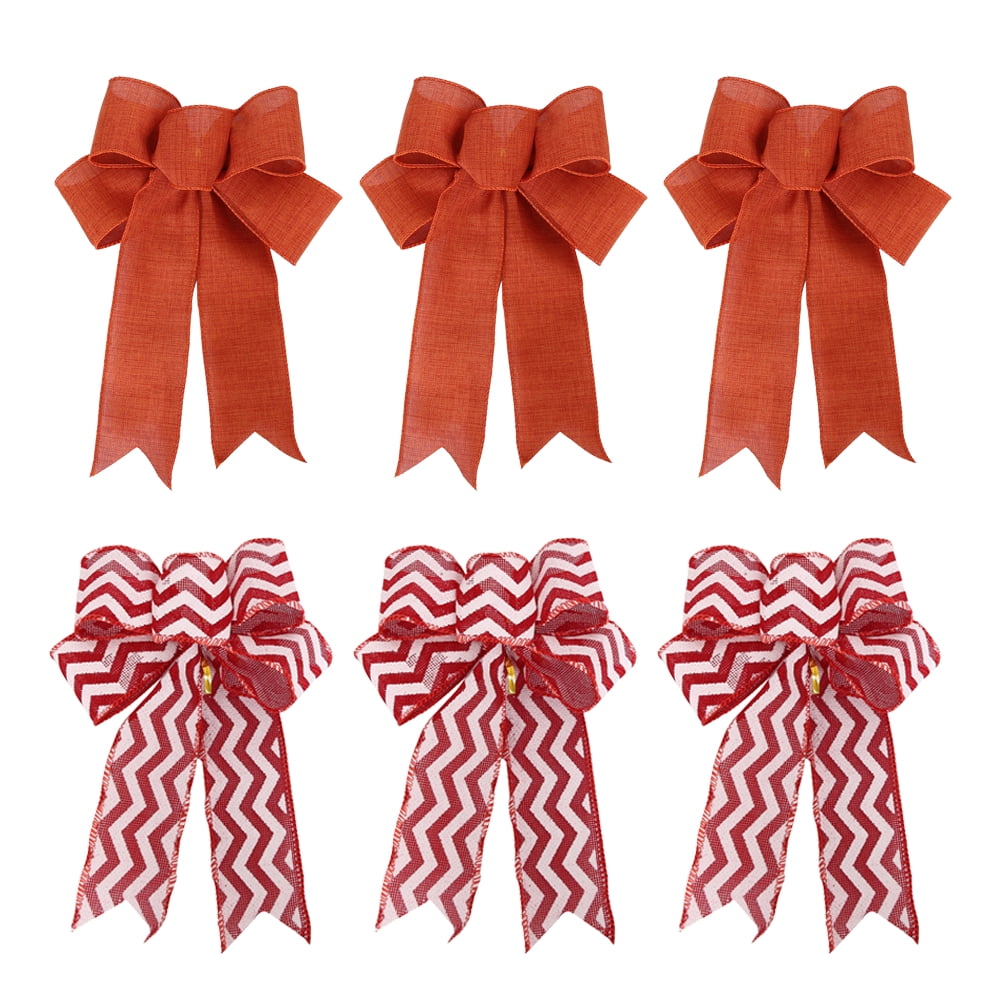 6 Pack Christmas Bows Outdoor Decorations Large Christmas Tree Topper