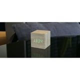 Gingko Cube Click Clock 3" x 3" Soft LED Display Time/Date/Temp ...