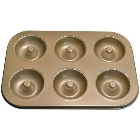 2 Pack Donut Baking Pans, Non-stick 6 Cavity Doughnut Pan , Carbon ...