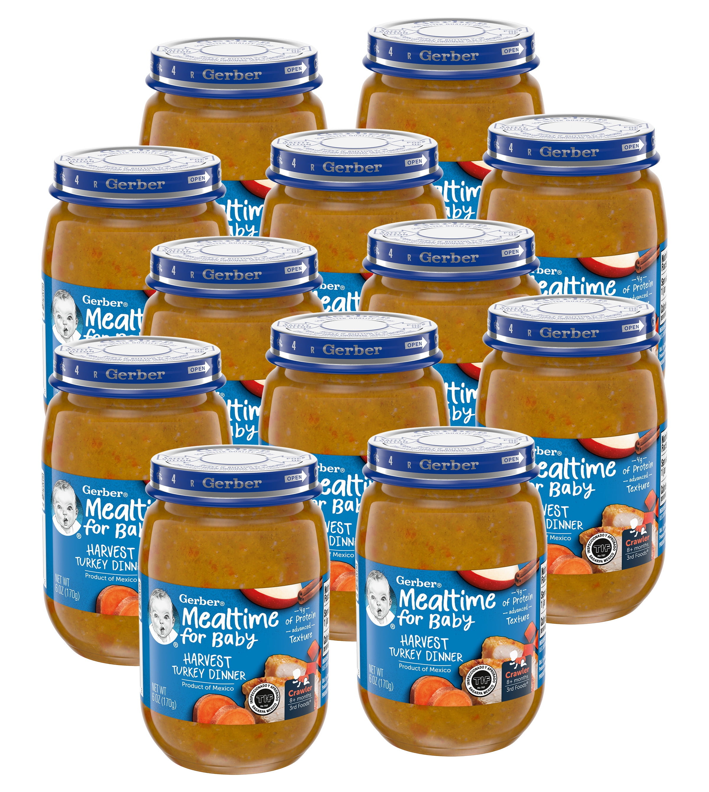 12 Pack Gerber Mealtime For Baby 3rd Foods Harvest Turkey Dinner Baby 12 Pack Gerber Mealtime For Baby 3rd Foods Harvest Turkey Dinner Baby