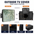 Green Palm Tree Waterproof Outdoor TV Cover, Summer Tropical Plant ...