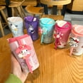 Sanrio Water Cup Hello Kitty Kuromi Coffee Cup Cinnamoroll Straw Cup ...