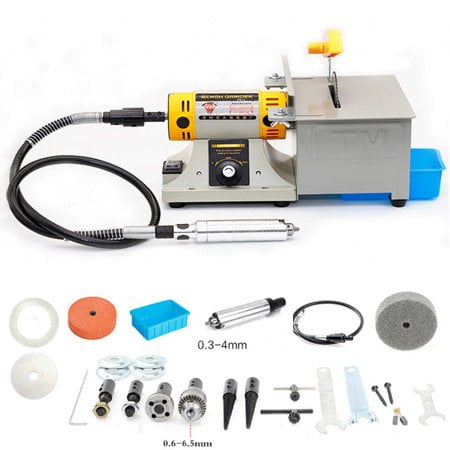 110V 350W Jewelry Polishing Machine, Gem Rock Stone Buffer Bench Lathe ...