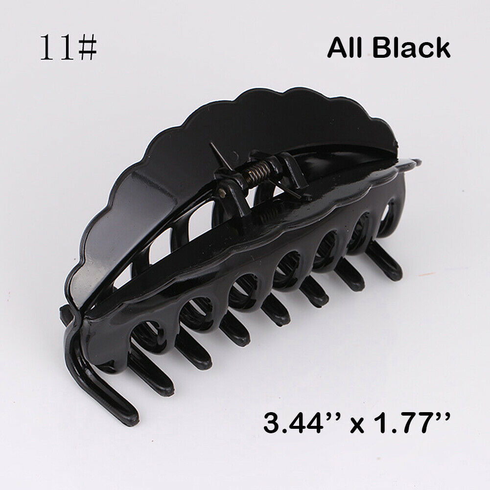 6~12 Pack Women Plastic Hair Claws Hair Clips Jumbo Various Styles ...