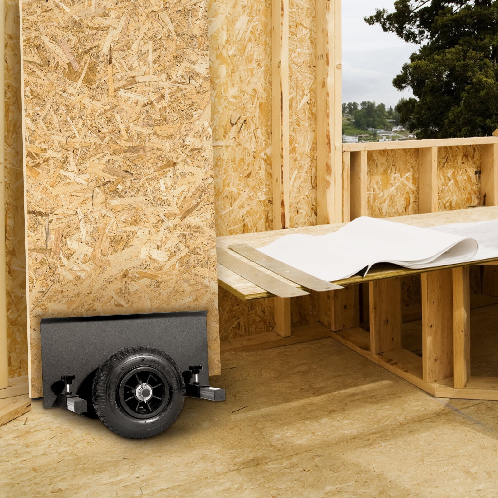 BENTISM Panel Dolly 600 lbs Drywall Door Cart Dolly with 8" Pneumatic ...