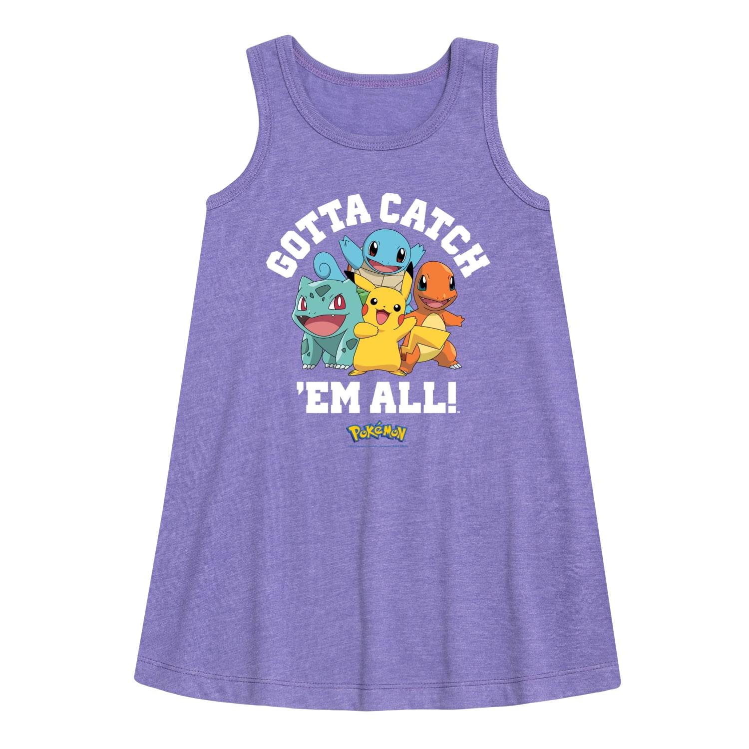 Pok?mon - Gotta Catch Em All Starters - Youth Girls A-line Dress - Walmart.com