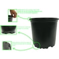 1 Gal. Durable Plastic Gardening Grow Plant Containers, Nursery Pots ...