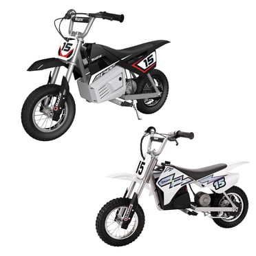 Razor MX400 Dirt Rocket 24V Electric Motocross Dirt Bike, White (2 Pack ...
