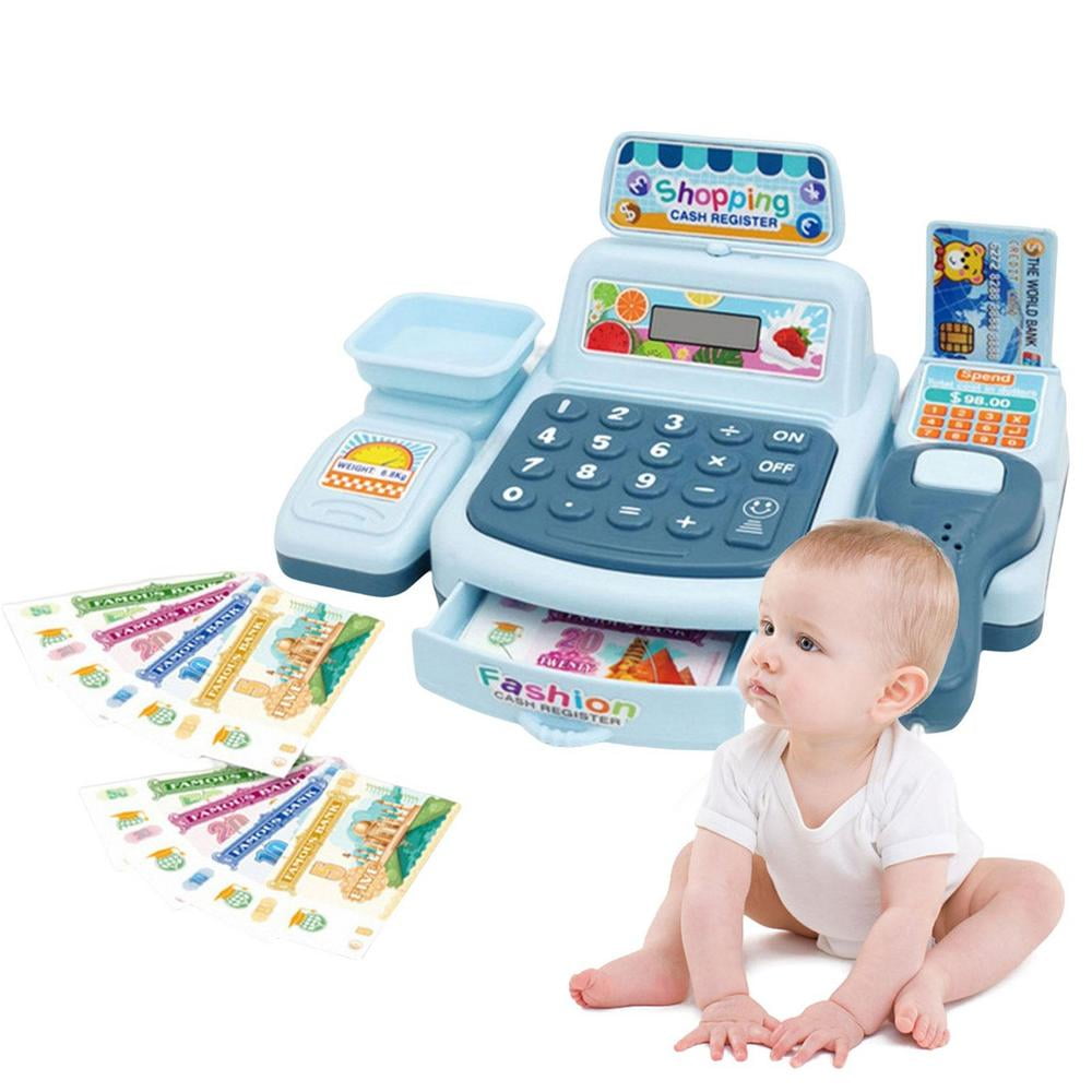 Buy Peitten Kids Cash Register Toy Grocery Store Scanner Pretend Play ...
