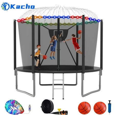 Kacho Trampoline pour Enfants, Trampoline 10 Pieds 12 Pieds 14 Pieds 16 ...