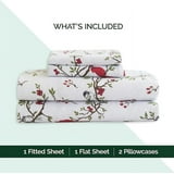 Elegant Comfort - 4 PIECE Holiday Christmas Flannel Cotton Sheet Set ...