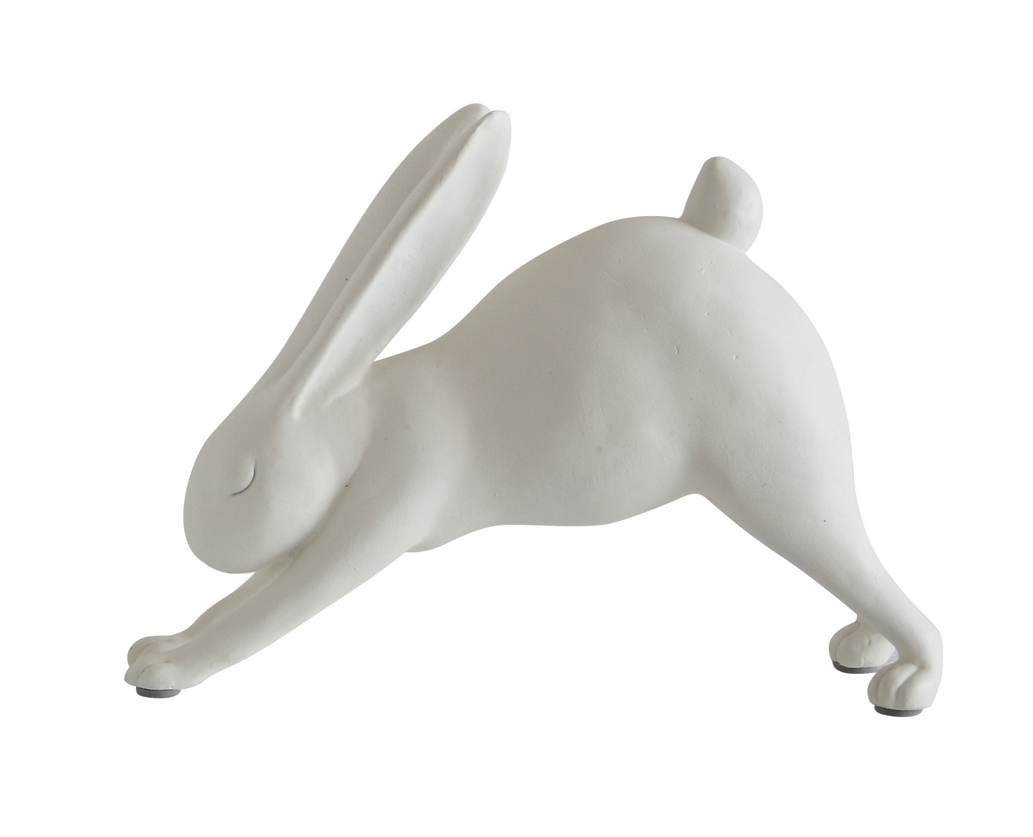 Creative Co-Op White Resin Downward Dog Yoga Rabbit Figurine - Walmart.com