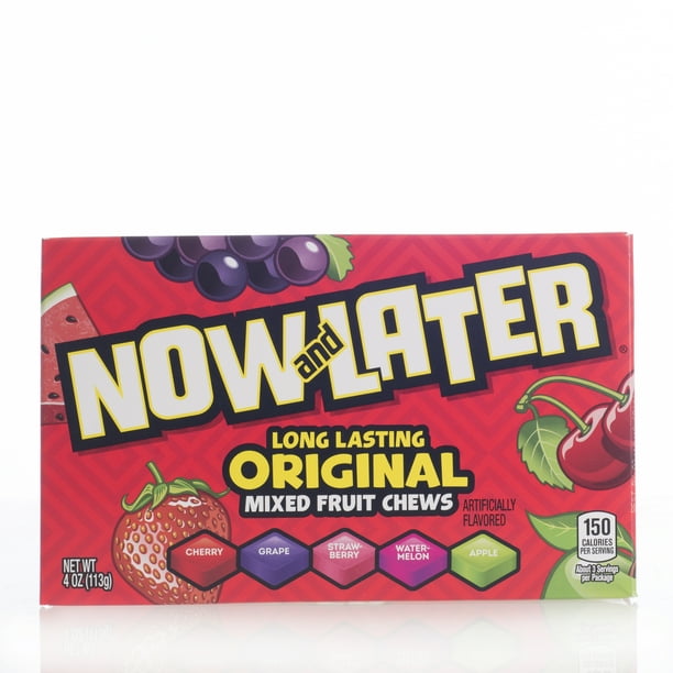 Now and Later Long Lasting Original Mixed Fruit Chew Candies, 4 Oz ...