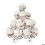Charmed Silver Display Set - 23 Cupcakes Holder, 4 Tiers Metal Stand ...
