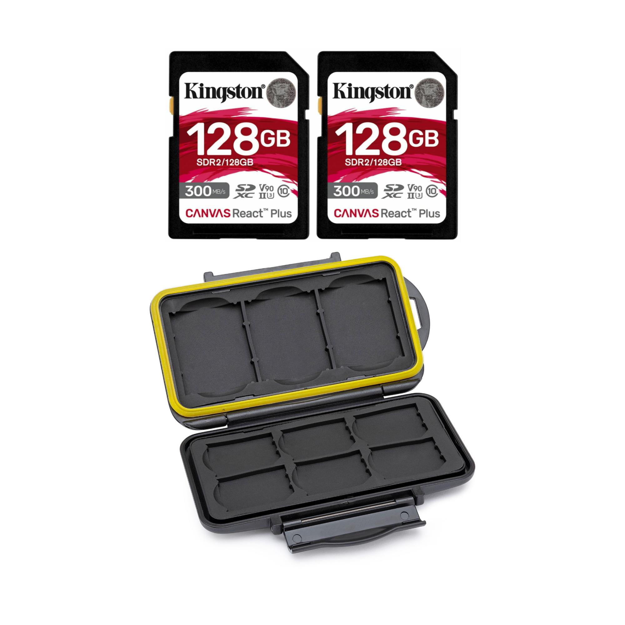 Kingston 128GB Memory Canvas React Plus U3 V90 SDXC UHS-II SD Card ...